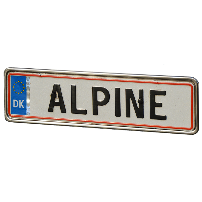 Rustfri nummerpladeramme 1 stk.